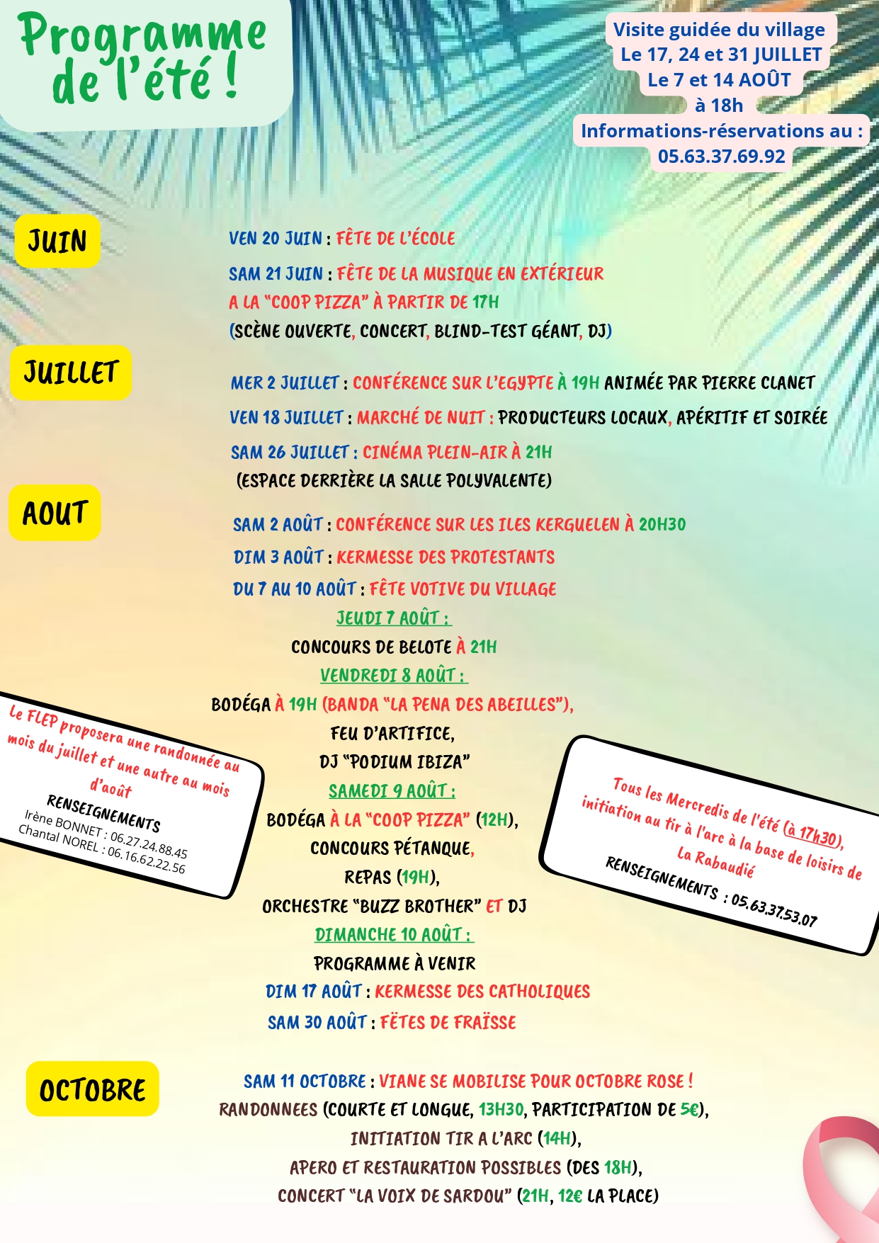 Agenda de l’été | Commune de Viane